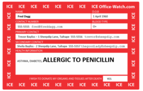 ICE – In Case of Emergency card in Word - Office Watch