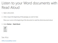 Read Aloud in Word 365 and 2019 in depth - Office Watch