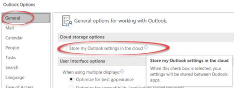Outlook stores settings in the cloud – but which ones? - Office Watch