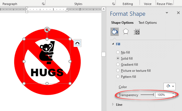 Better ‘Not Allowed’ red circle/line symbol with text - Office Watch