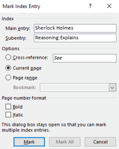 Get more from Mark Index features in Microsoft Word - Office Watch