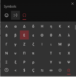 Epsilon lower ε or upper case Ε symbols in Office and more - Office Watch