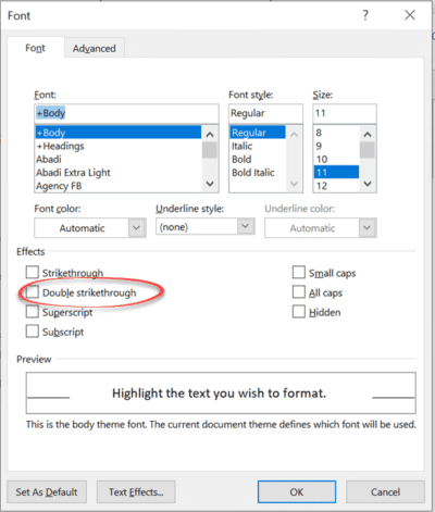 Get more than one Strikethrough in Word - Office Watch