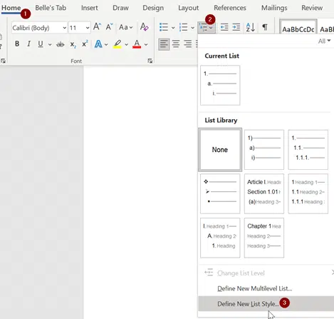 How to Easily Create Numbered or Bullet list in Word without indents ...