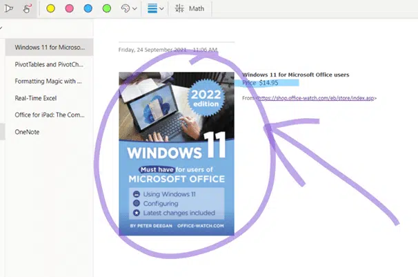 Draw with Touch in OneNote Web - Office Watch