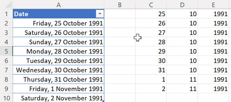 Four ways to split date into day month year in Excel - Office Watch
