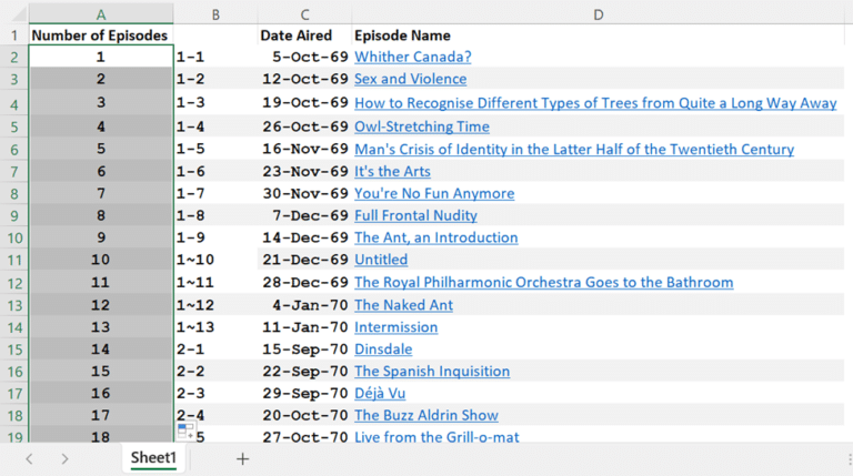Six ways to number lists in Excel - Office Watch