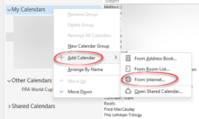 Add an Internet shared calendar to Outlook - Office Watch