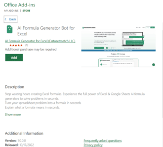 Add the Excel Formula Bot into Excel itself - Office Watch