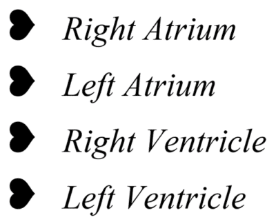 Rotated Heavy Black Heart Bullet symbol in Word, Excel, PowerPoint and ...