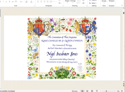 Make your own invitation to the Coronation! - Office Watch
