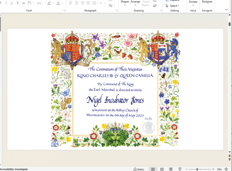 Make your own invitation to the Coronation! - Office Watch