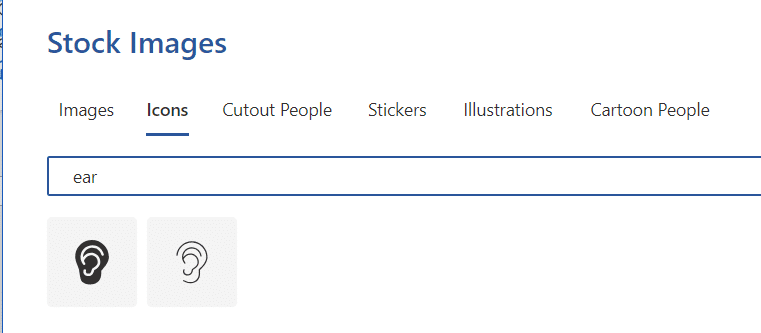 Ear Symbol: A Visual Element for 'Listen' or 'Hear' in Microsoft Office ...