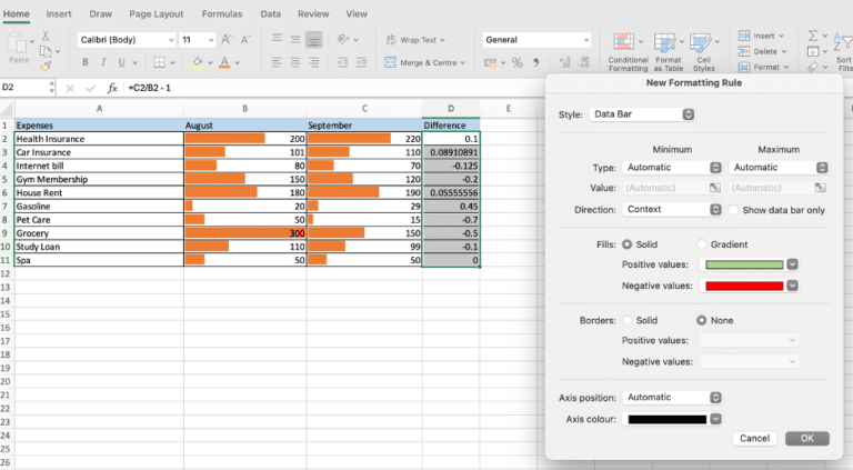 Excel Data Bars: A Comprehensive Guide - Office Watch