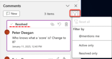 Delete or hide comments in a Word document - Office Watch