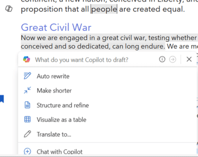 Copilot now worse in Word on the web - Office Watch