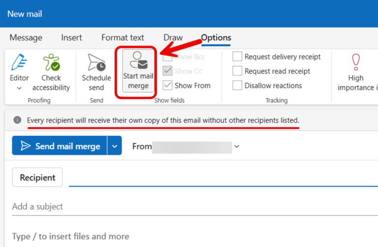 Outlook New Mail Merge Explained - Office Watch