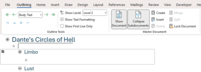 Word Master Documents: Tips for Effective Use - Office Watch