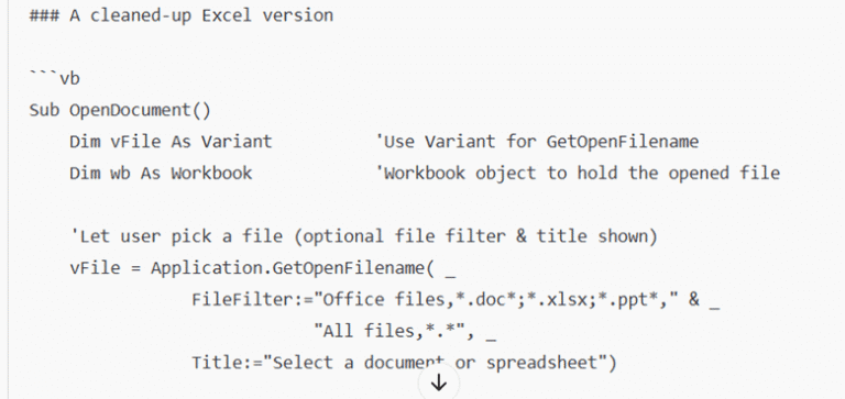 What the best choice to make and fix Office VBA code with AI? - Office ...