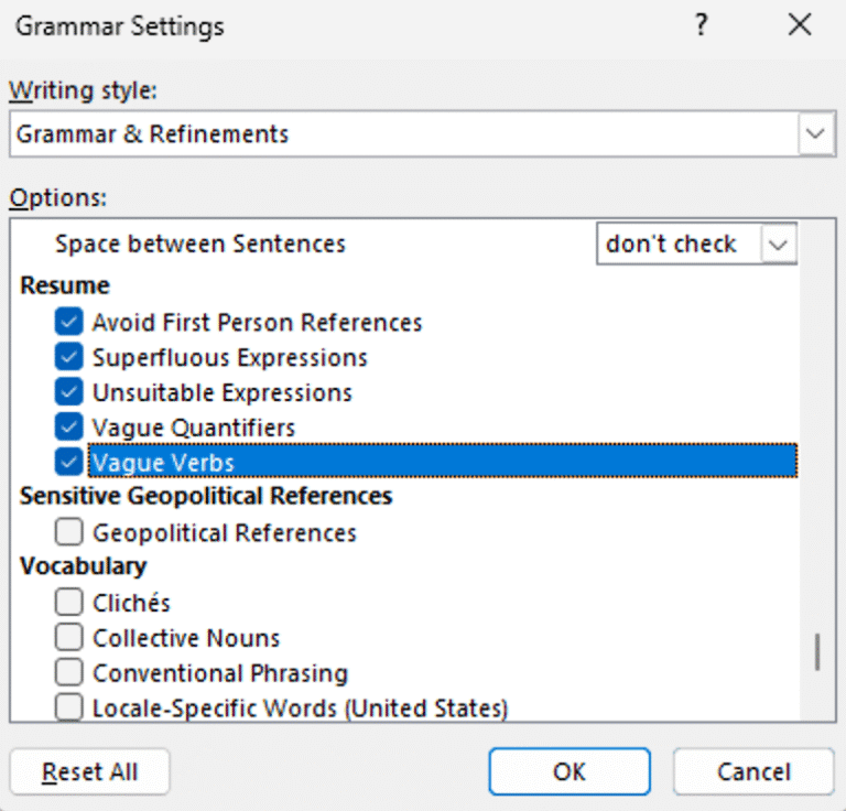 Word Resume Checks: Stop Style Suggestions Now - Office Watch