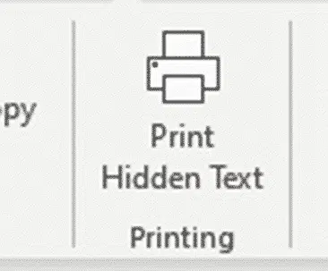 Hidden Text Printing options and workaround for Word - Office Watch