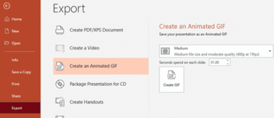 PowerPoint makes animated GIFs of your slides - Office Watch