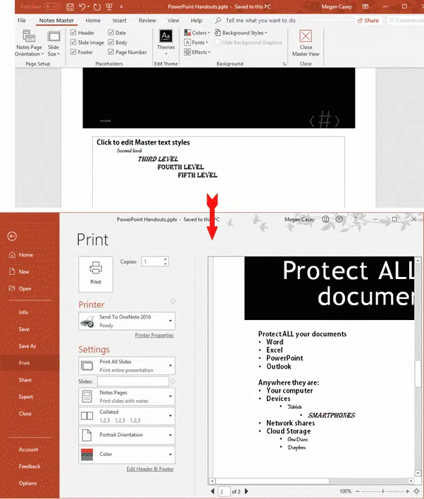 PowerPoint Notes Master for more handout control with slides - Office Watch