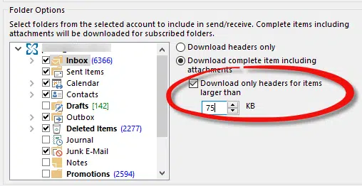 Reducing Outlook downloads when there's limited Internet - Office Watch