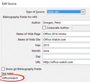 Using the Source Manager for citations in Word - Office Watch