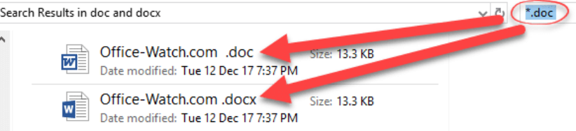 Warning about *.doc and other wildcards for Office documents. - Office ...